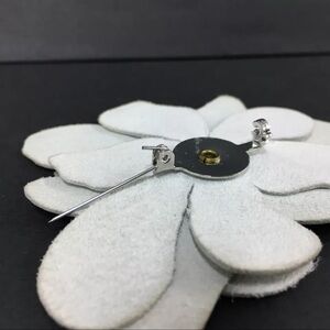 Celine | Jewelry | Auth Celine White Flower Brooch | Poshmark